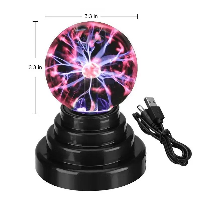 Плазменный шар 8 дюймов LED ночник 220V