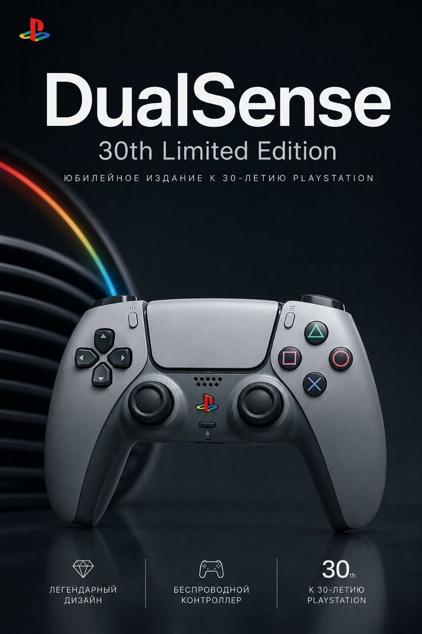 Беспроводной геймпад Sony DualSense 30th Anniversary Limited Edition