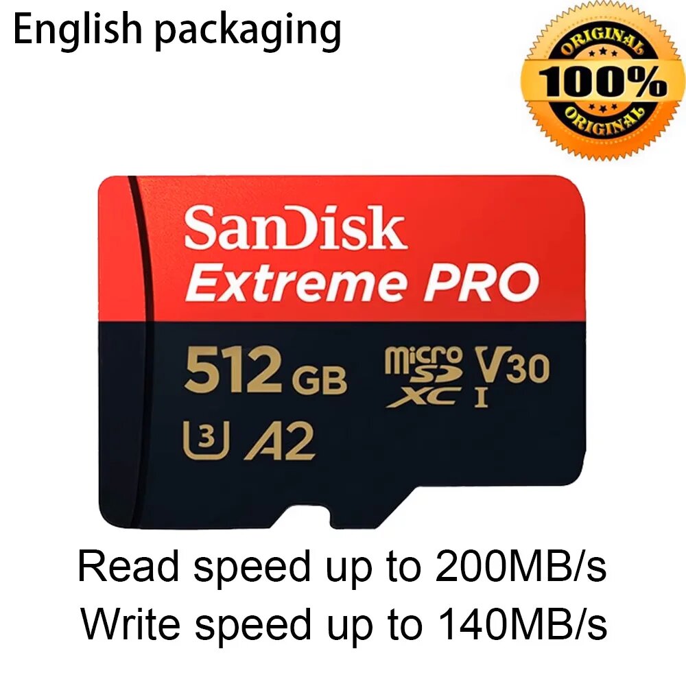 SanDisk Ultra Extreme Pro карта памяти Micro SD black card-512G