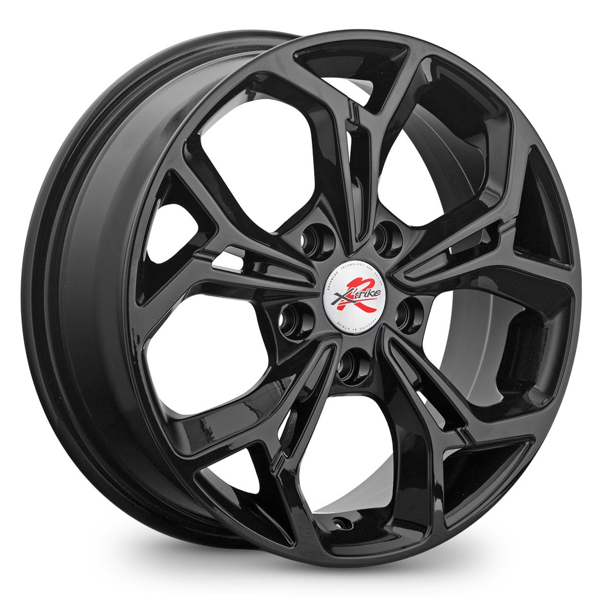 Литой колесный диск XtrikeRST R016 Creta 6R16 5*114,3 ET43 d67,1 Черный BK