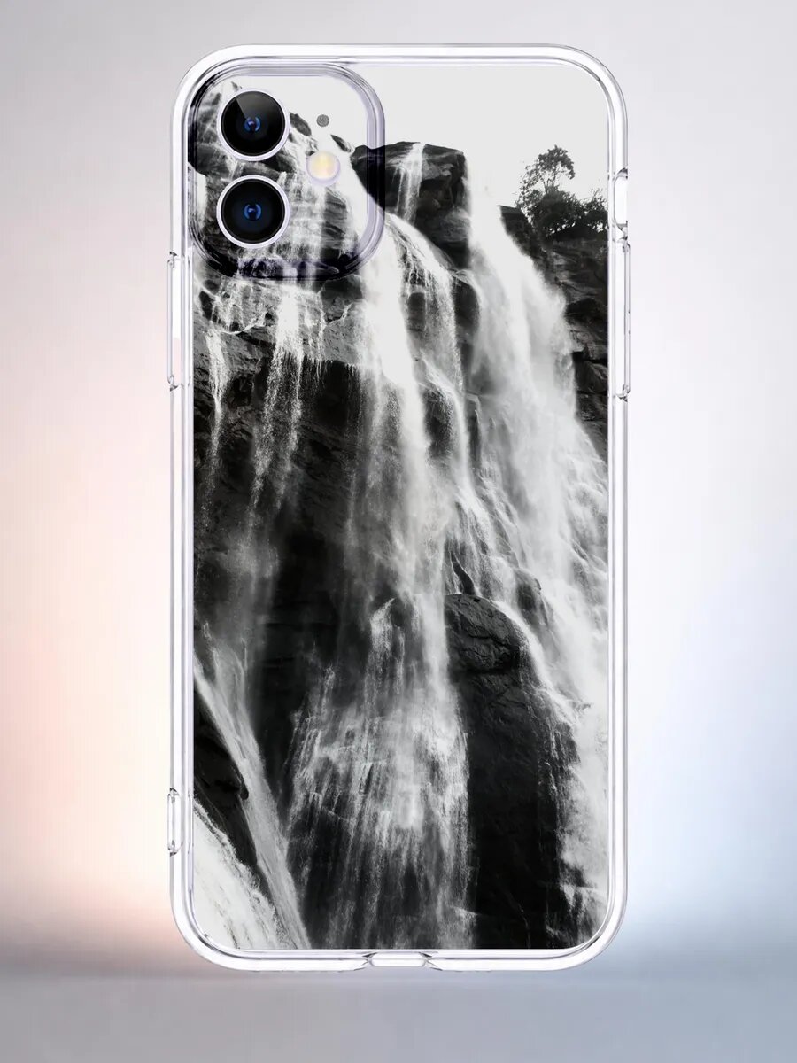 Чехол iPhone 11 водопад с брызгами силиконовый