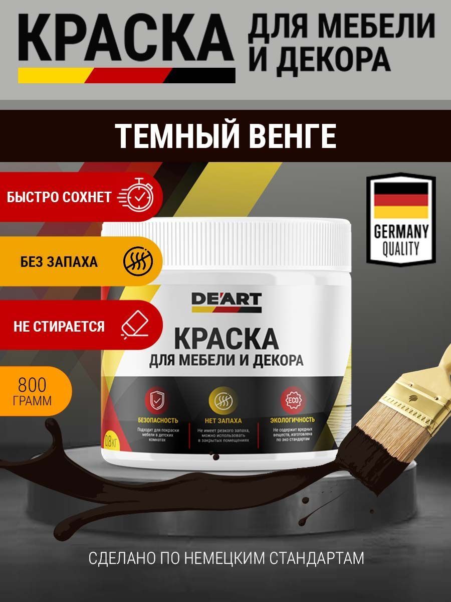 Краска для мебели и интерьера по дереву матовая без запаха