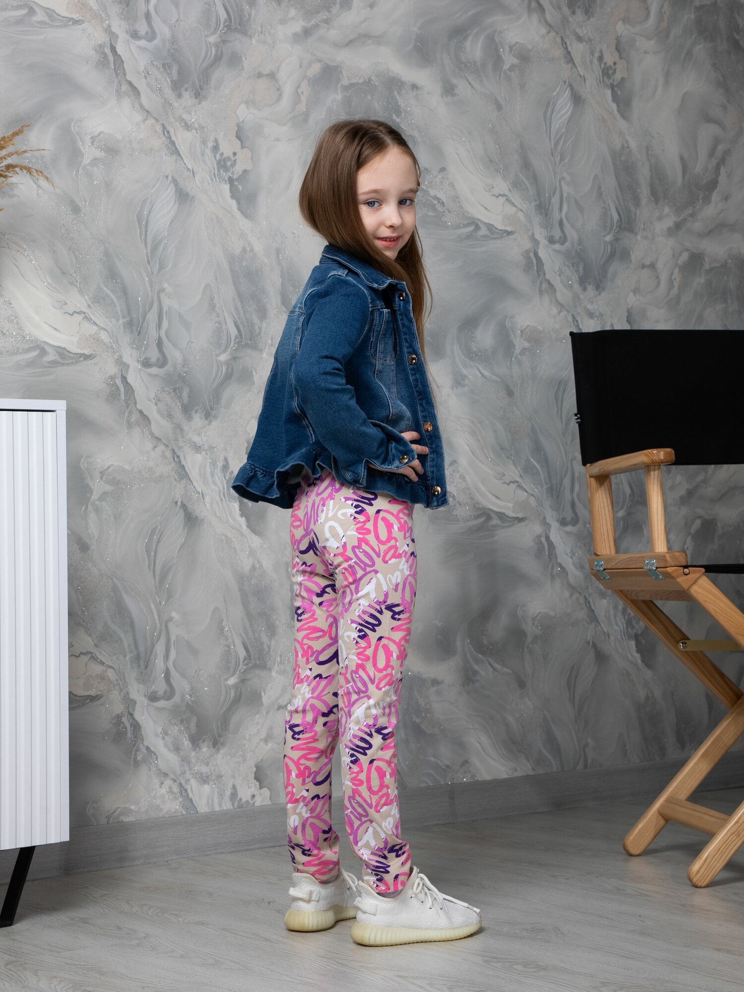 Легинсы ALTEKS kids осень - зима 2026г., размер 98, бежевый — фото 1