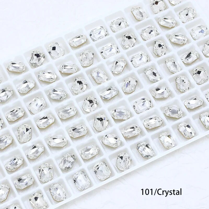 Кристаллы для декорирования ногтей 20 шт Белый, Crystal 101