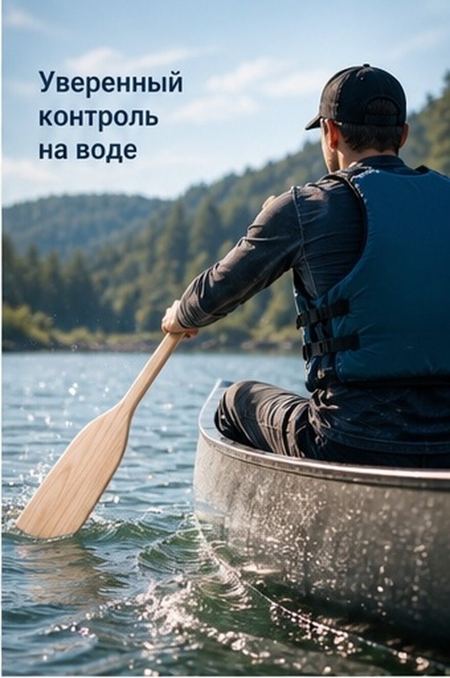 Деревянное Весло Для Каяка И Каноэ С Эргономичным Дизайном 51.00X9.50X3.00Cm