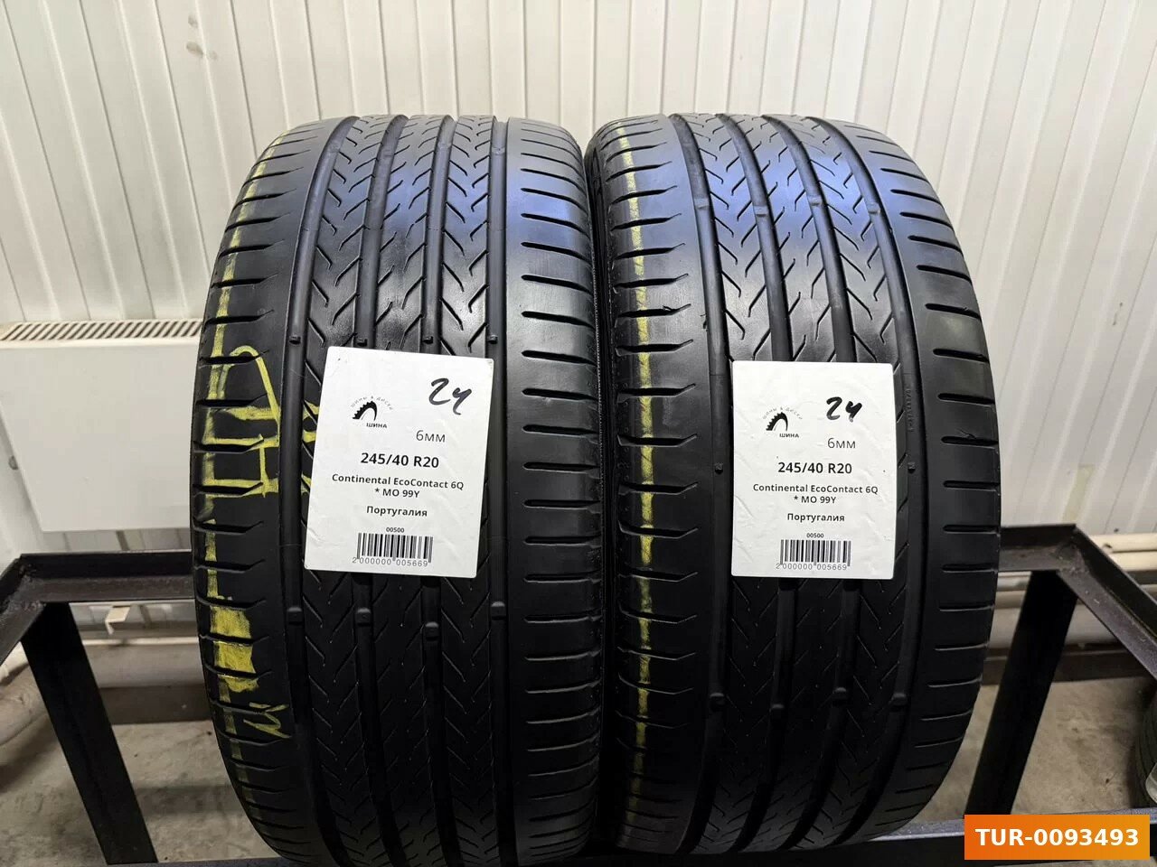 Комплект (2 шт) летних БУ шин Continental EcoContact 6Q 245/40 R20 25% износ 8220779781