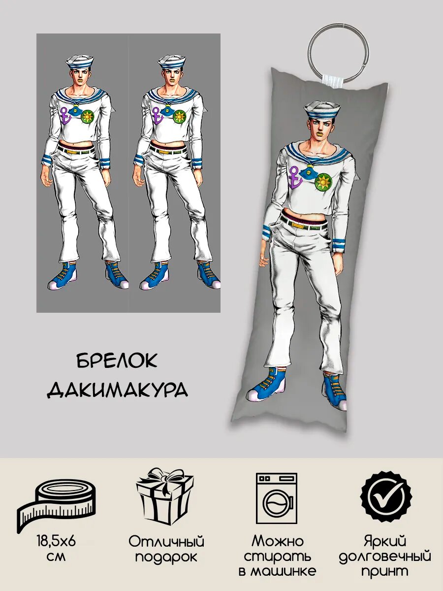 Брелок дакимакура ДжоДжо 18,5х6 см