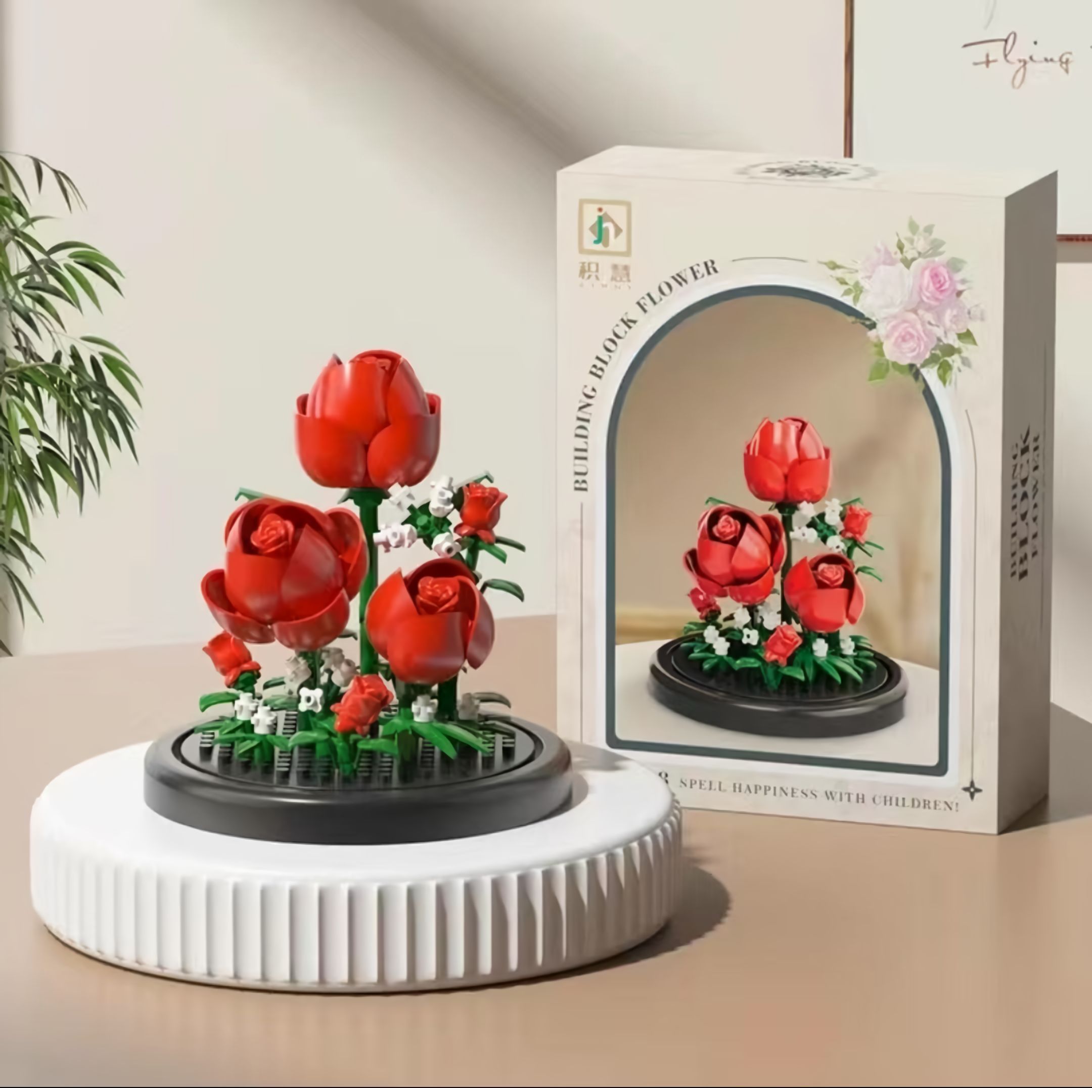 Роз, кубики, совместимые с украшениями LEGO