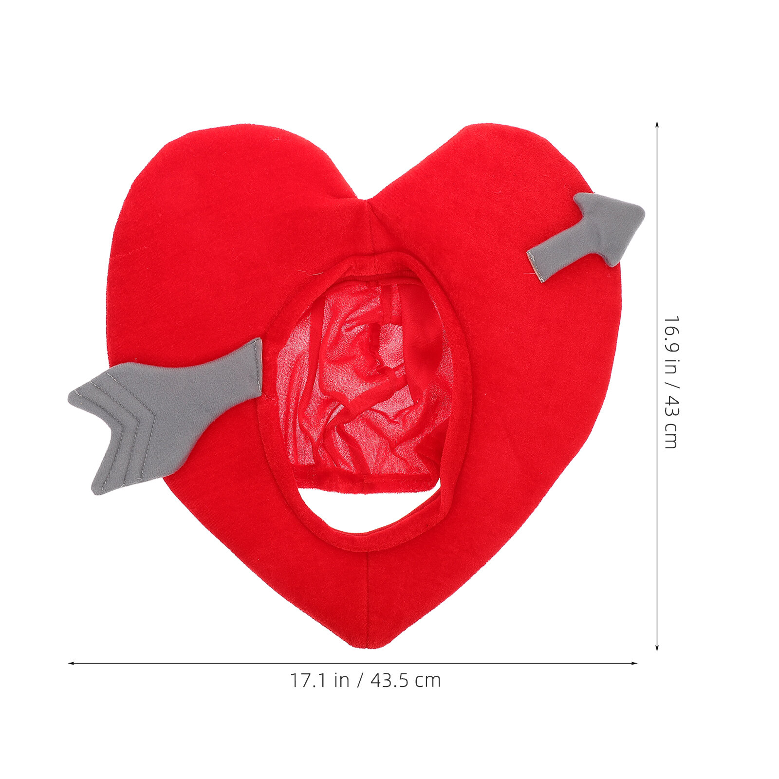 Шапка В Forme Сердца Смешная Шляпа Для Хэллоуина И Костюмов Декоративная Шапка С Стрелой Купидона 43.50X43.00X2.00Cm