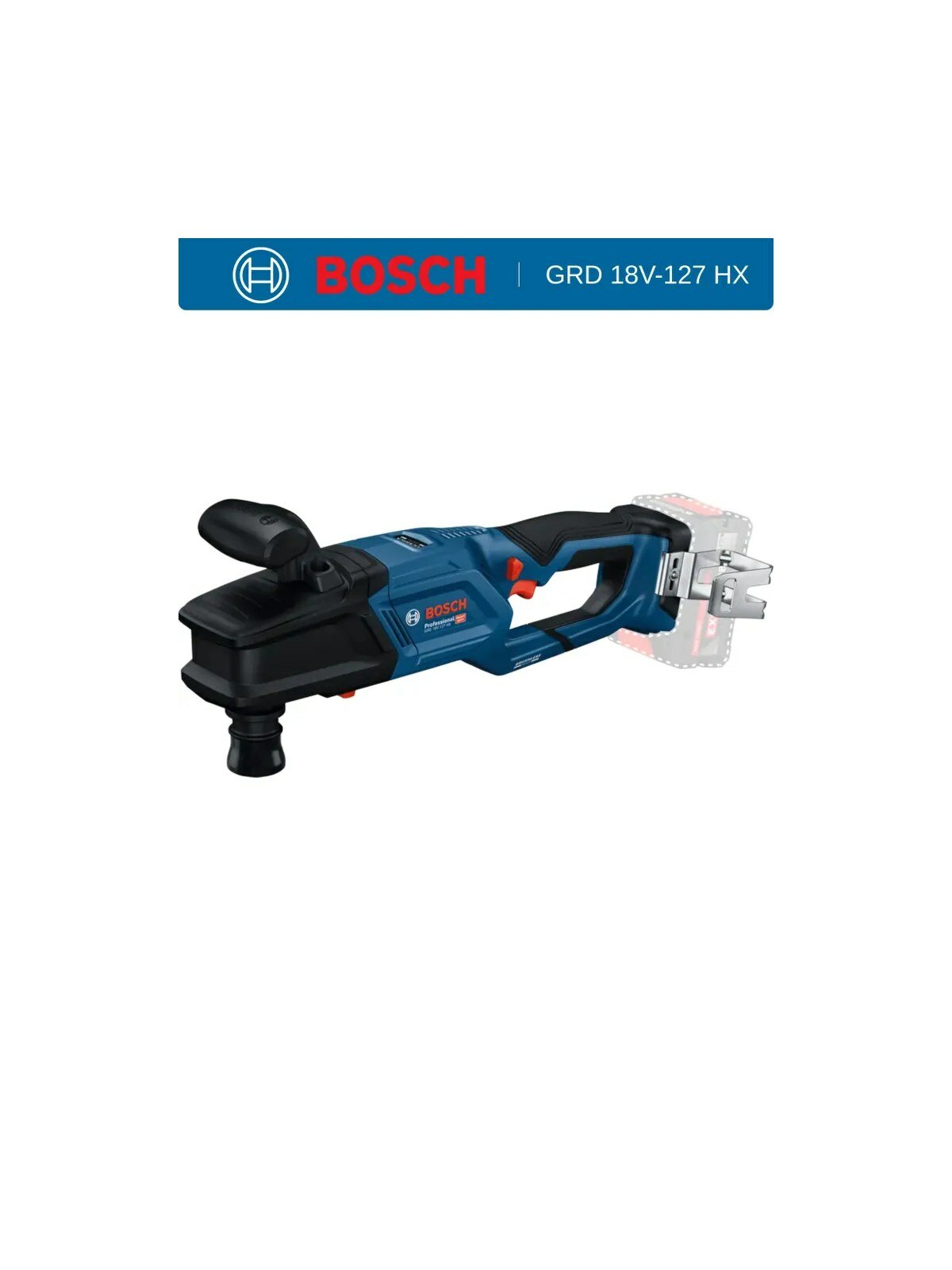 Угловая аккумуляторная дрель Bosch GRD 18V-127 HX Professional, без АКБ и ЗУ, бесщёточный мотор, 2 скорости, Advanced KickBack Control, арт. 06019N5100