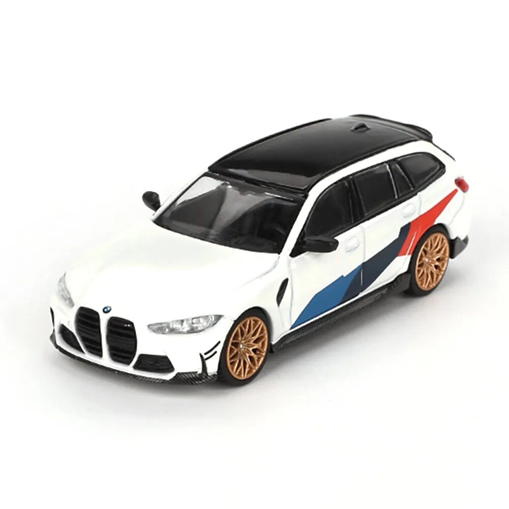 Машинка Mini GT 1/64 Bmw M3 M Performance Touring Alpine White Lhd Diecast Scale Model Car