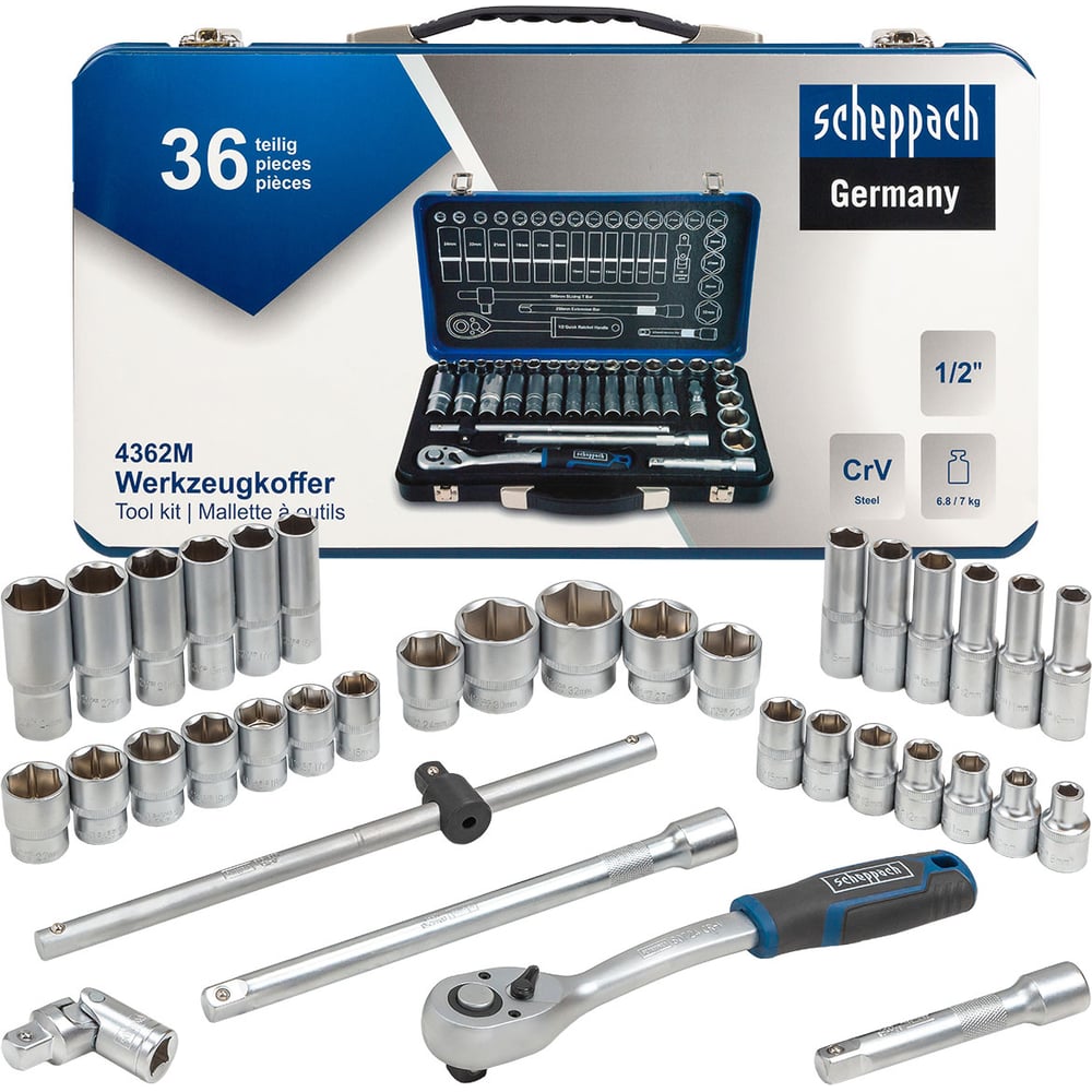 Набор инструментов Scheppach 36 предметов 1/2 Sch-4362M(60497)
