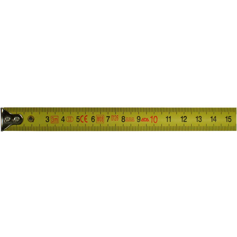 Рулетка ADA RubTape 3 (сталь, с двумя стопами, 3 м) А00155 — фото 1