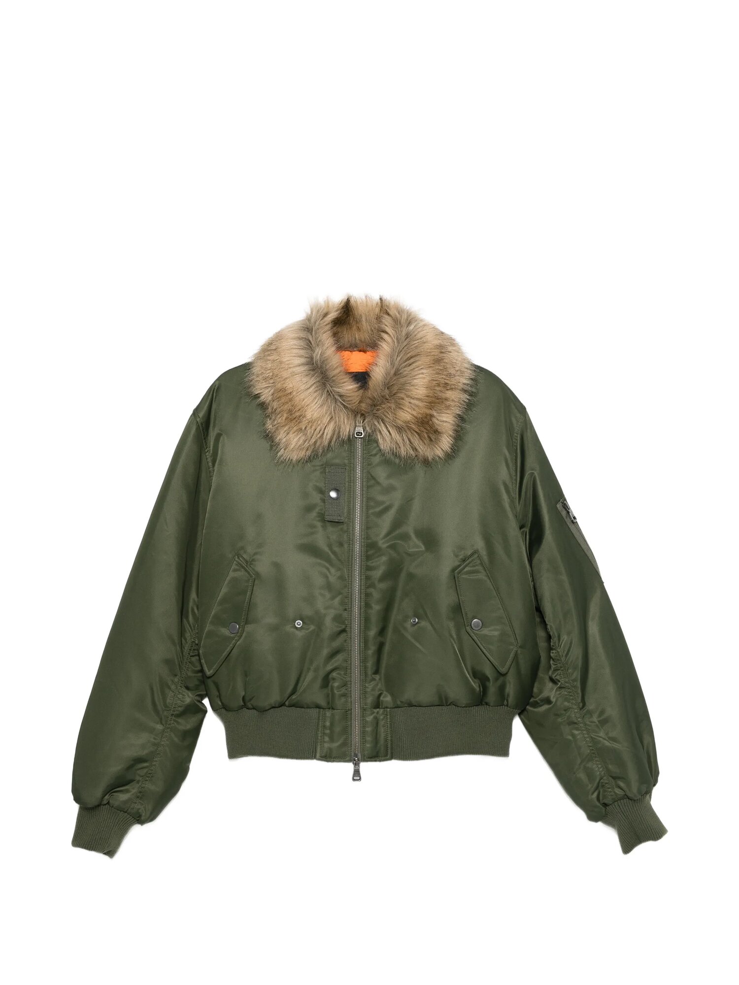 Куртка Fur collar bomber jacket