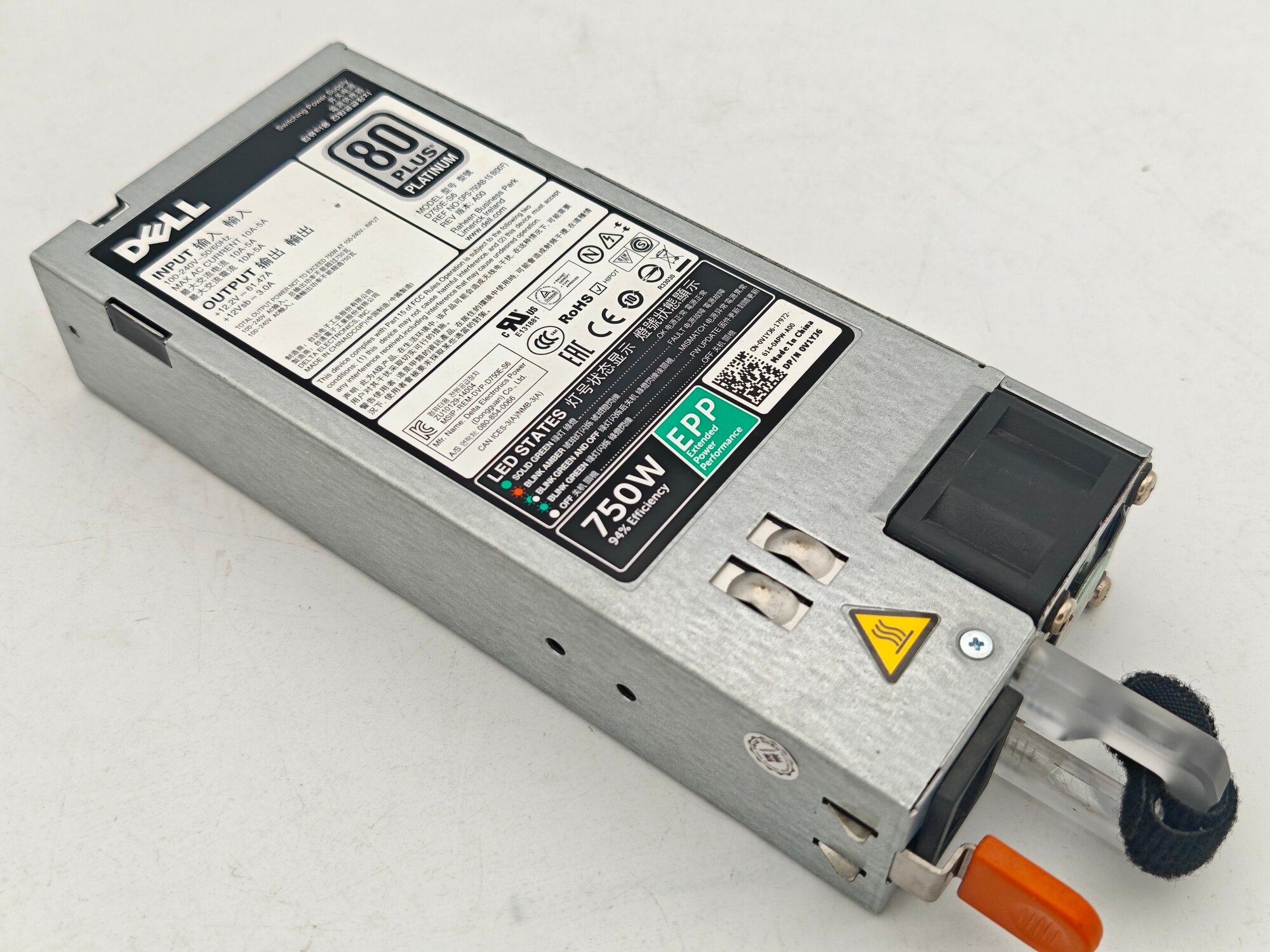 Блок питания dell 750W EPP 0V1YJ6