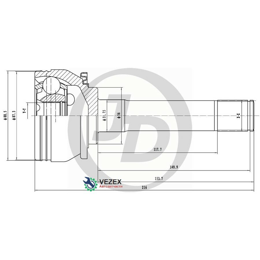 JUST DRIVE JCT0020 ШРУС внешний MI013