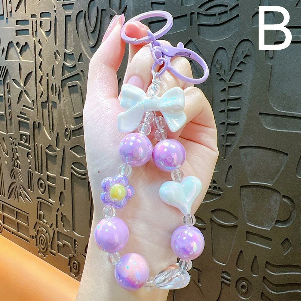 Брелок подвеска ремешок из бисера для телефона / ключей / сумки