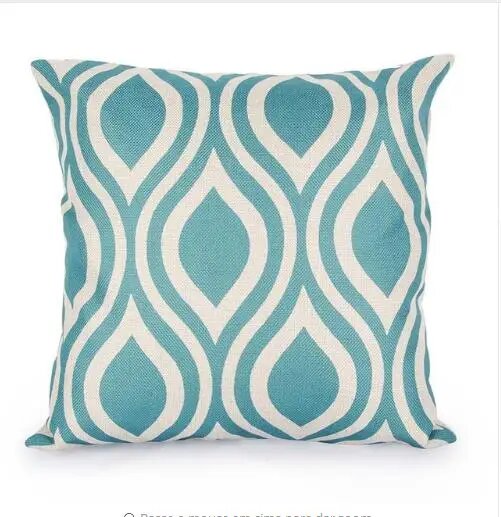 Хлопковая декоративная подушка Quatrefoil бирюзовый 2