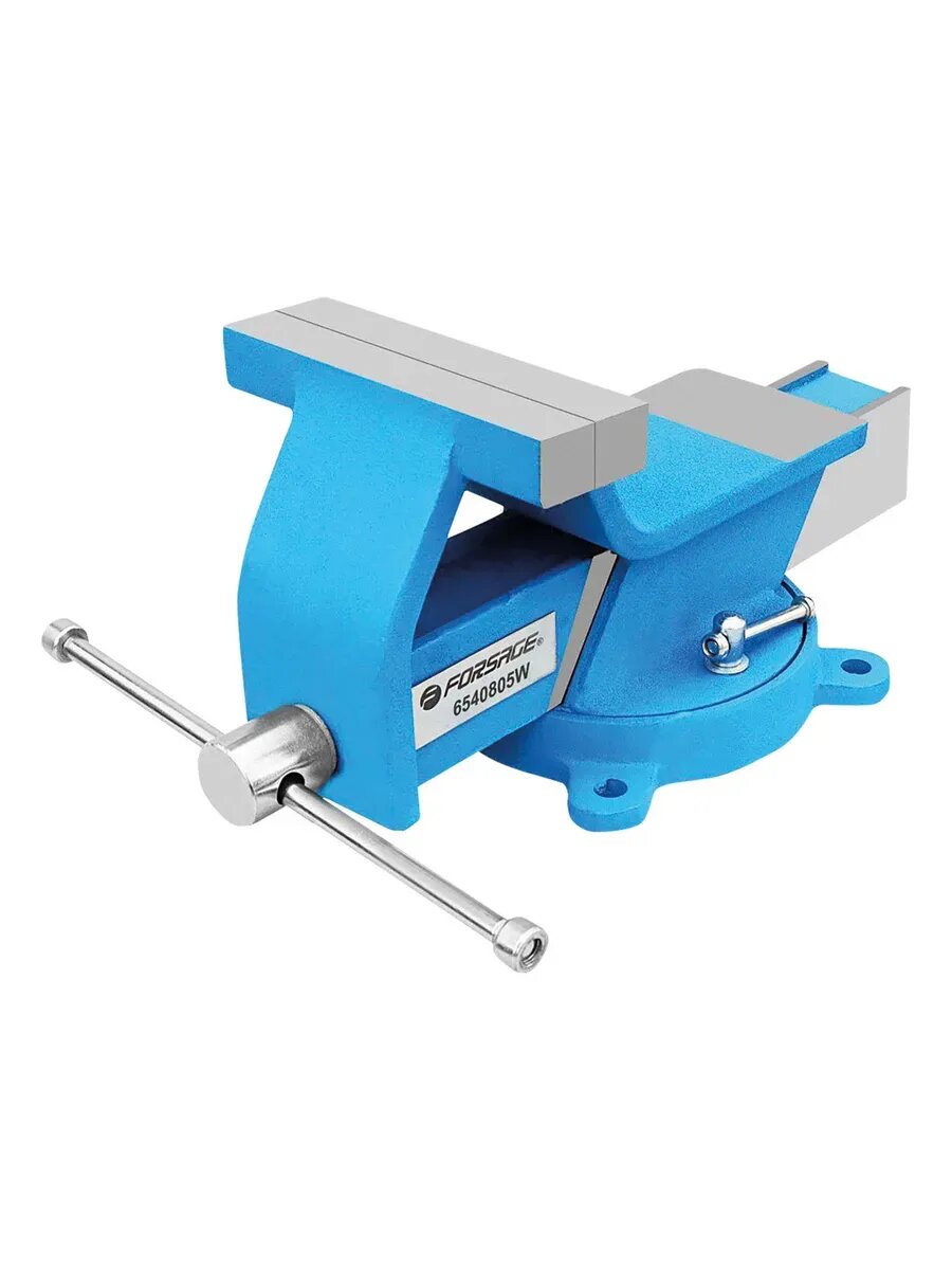 Тиски слесарные 125 мм с наковальней настольные поворотные