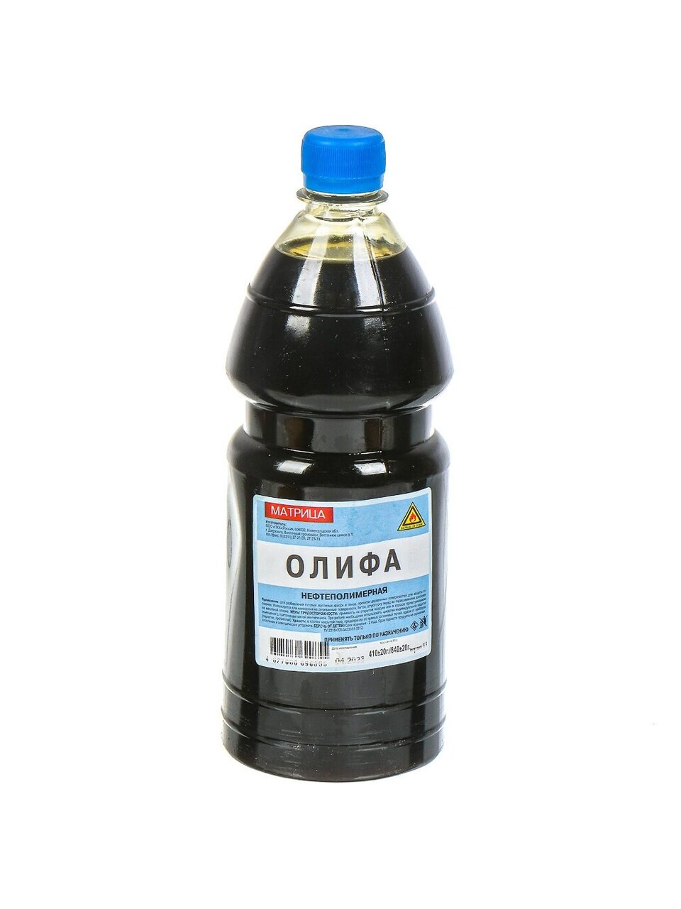 Олифа нефтеполимерная Матрица 0.5 л черная для дерева и разведения масляных красок, защитная пропитка