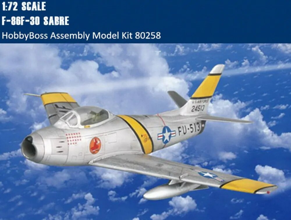 HobbyBoss 80258 1/72 Военно - воздушные силы США F-86F-30 Sabre Fighter сборная модель самолета