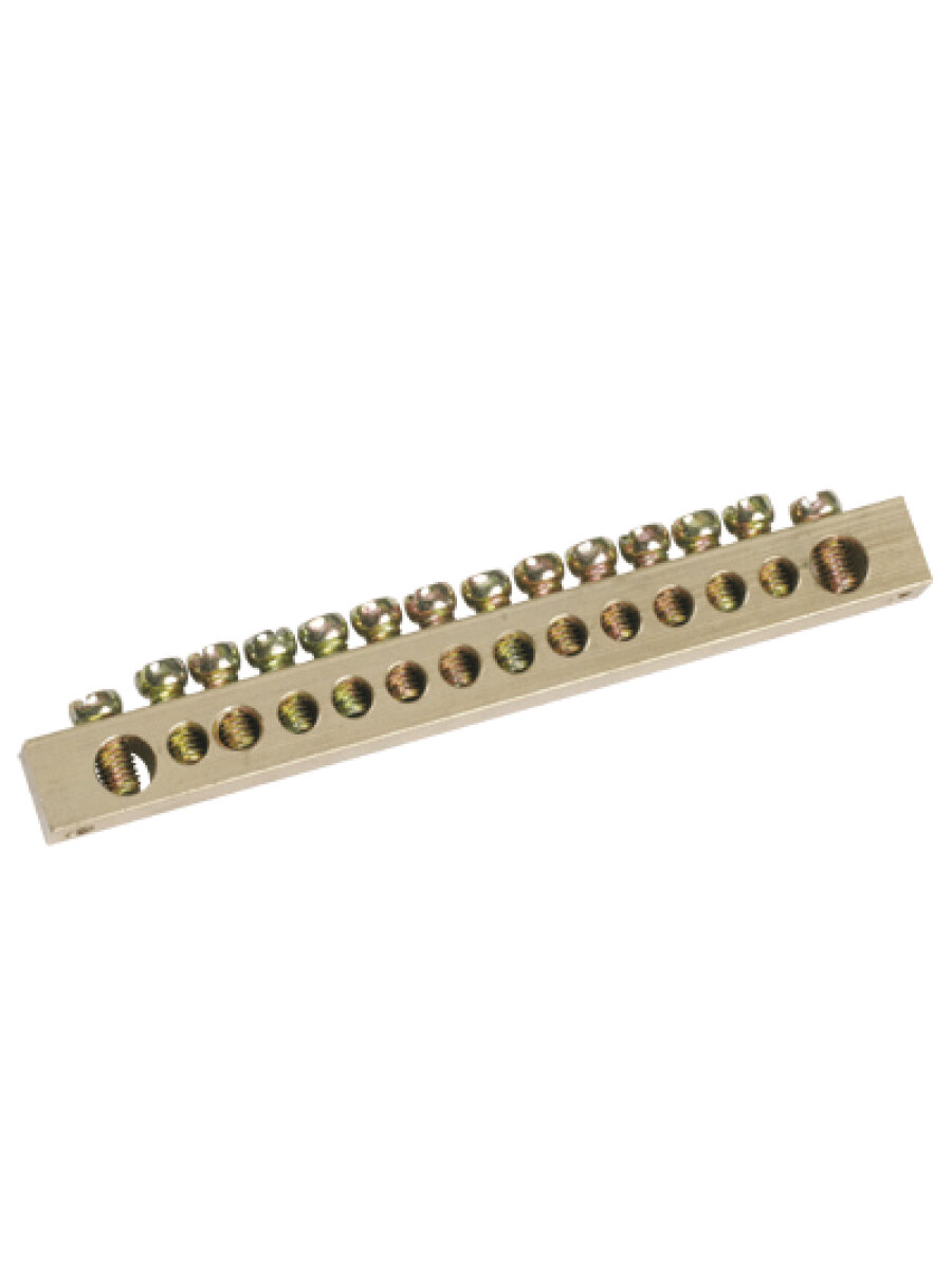 Шина IEK PEN "земля-ноль" 6х9мм 14/2 (14групп/крепеж по краям) YNN11-14-100