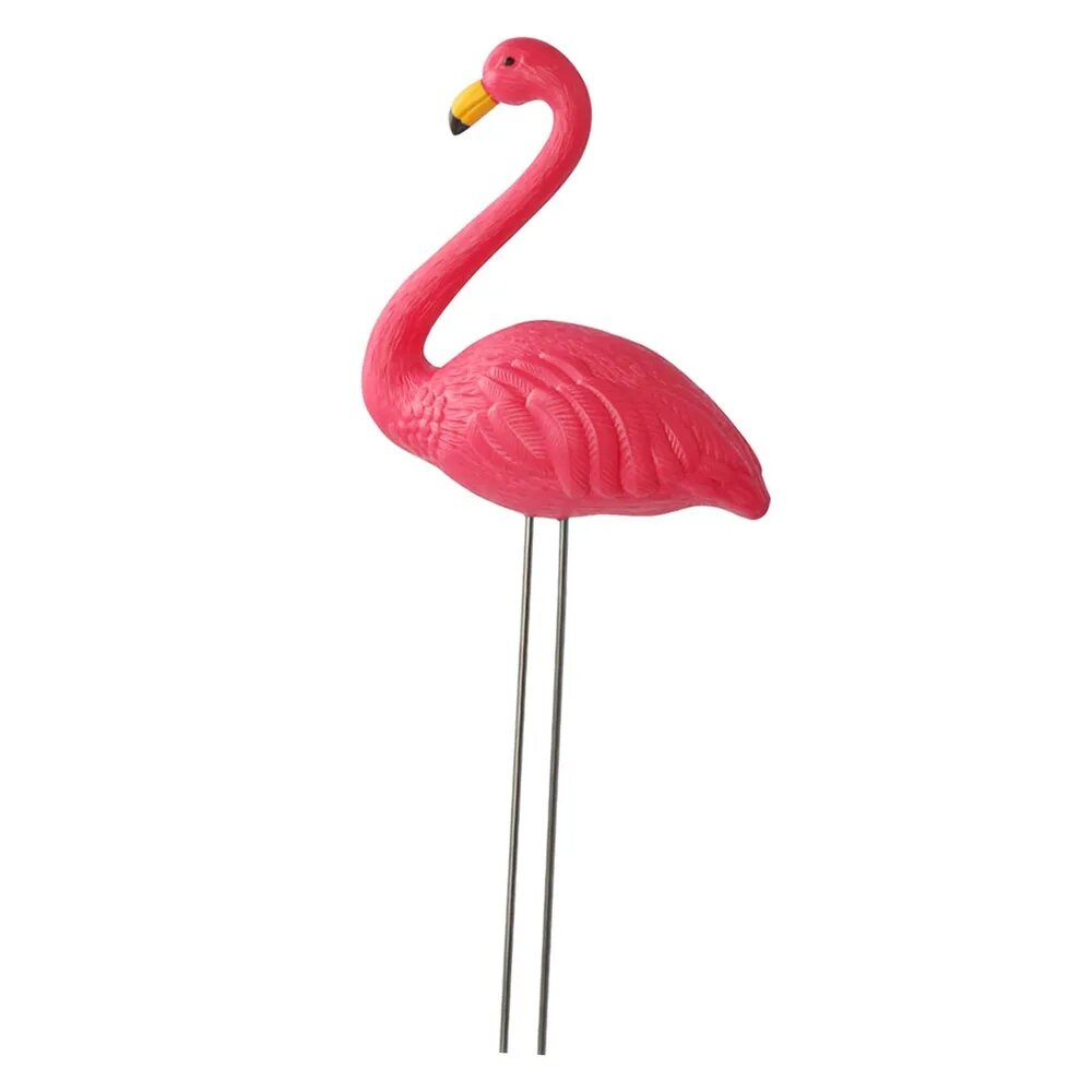 Садовая фигурка фламинго из пластика для украшения сада, лужайки
