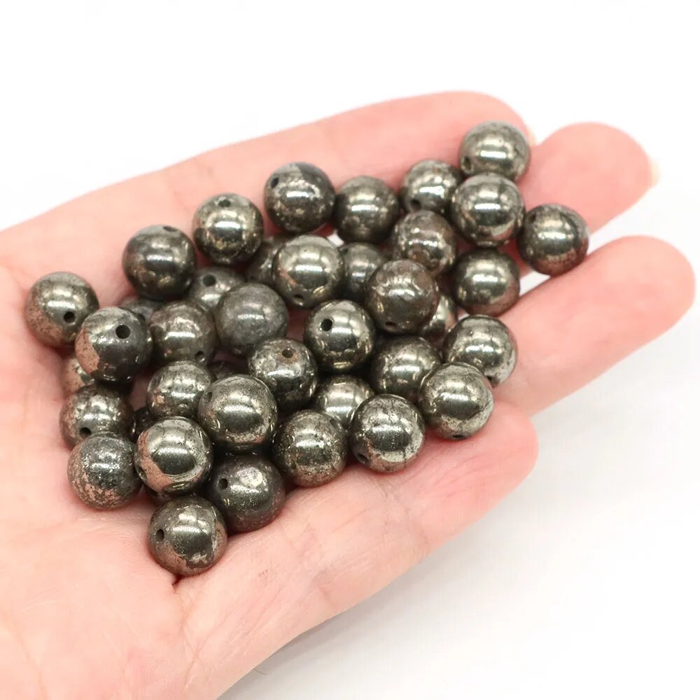 Круглые бусины пирит 4 6 8 10 мм 4mm 85 to 90pcs