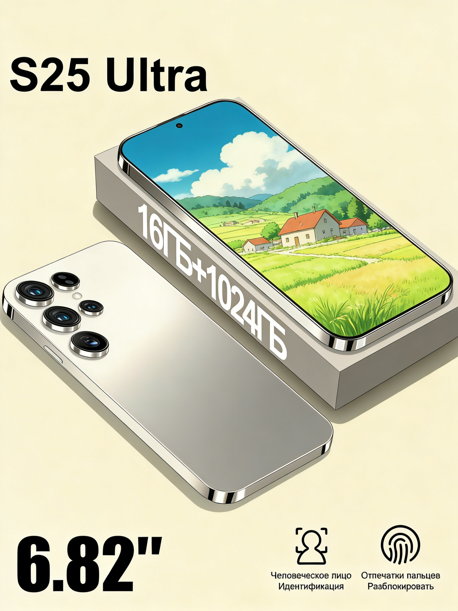 Смартфон S25 Ultra 5G, большой экран, мощная батарея, хорошая камера, оригинал, гарантия Игровой телефон