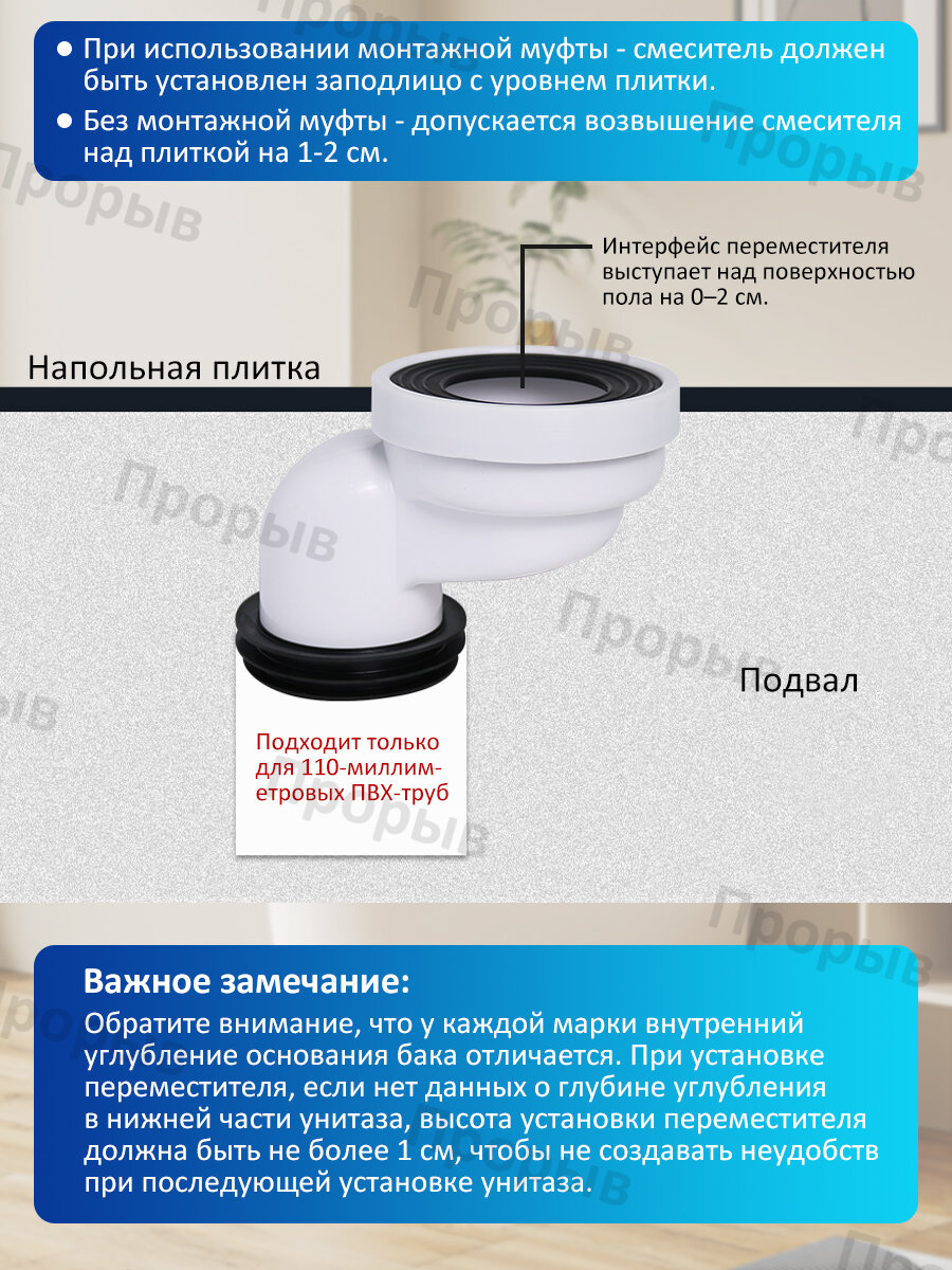 Отвод для унитаза — фото 1