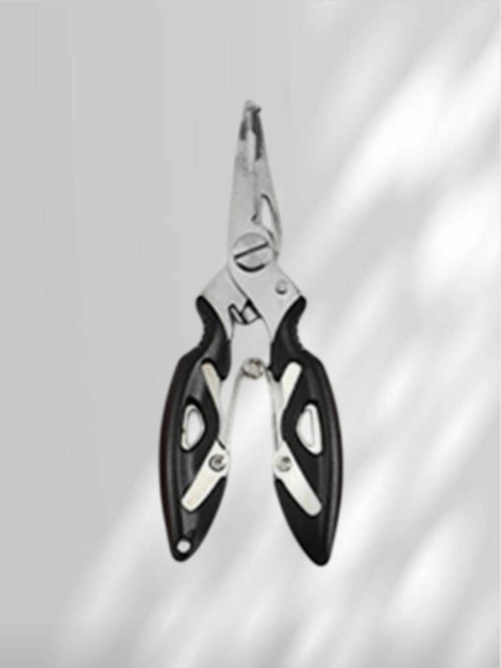 Многофункциональные рыболовные клещи из нержавеющей стали, Черный