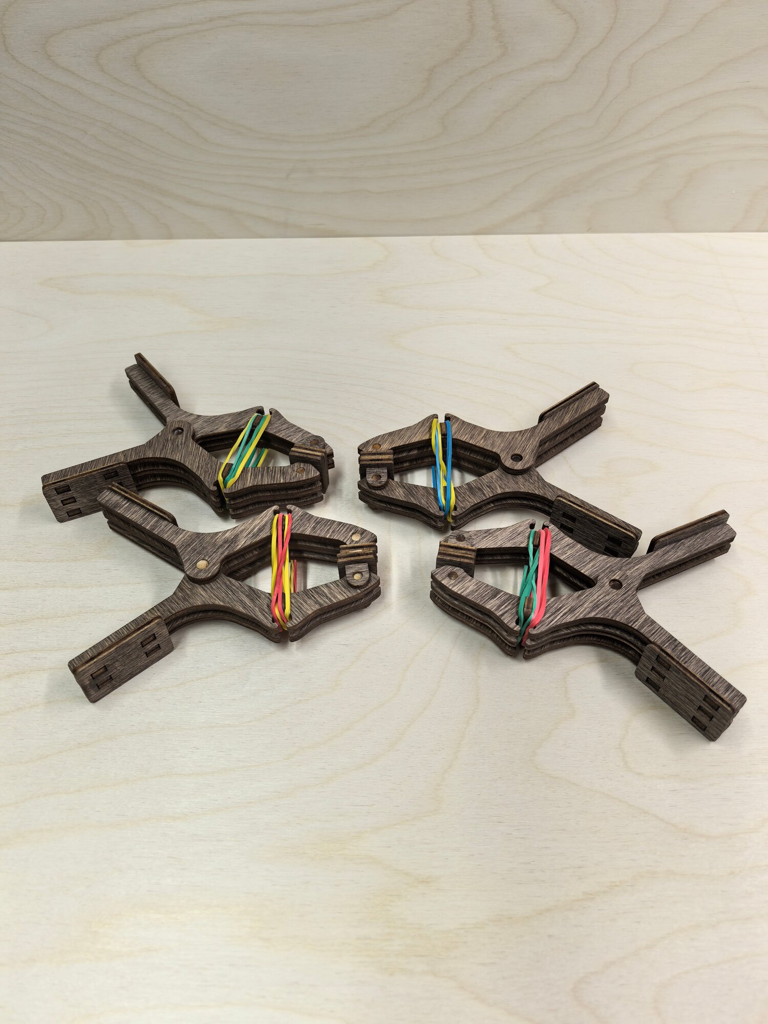 Набор струбцин BEZUSOFF, быстрозажимные, 130x100мм, деревянные рамы, 4 шт