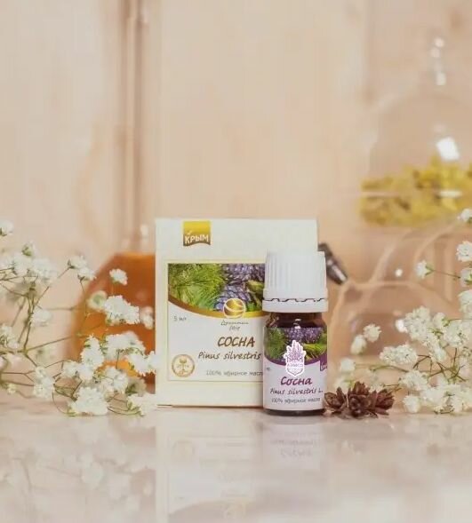 Эфирное масло Сосны алуштинское для ароматерапии, сауны, массажа и ухода за кожей лица и тела, 5 мл