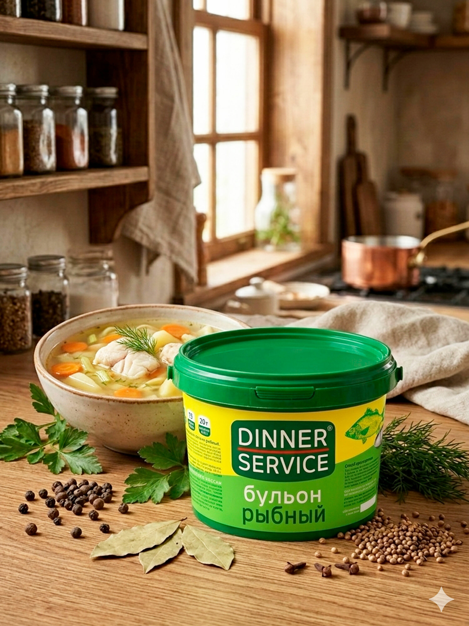 Диннер сервисес (DINNER SERVICE) Бульон рыбный, 1,5 кг