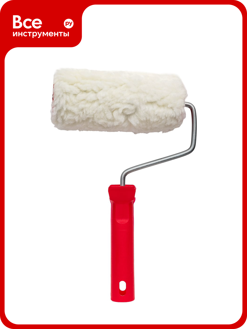 Валик 888 с ручкой, универсальный малярный валик из натурального меха, профессиональный валик с плотным ворсом