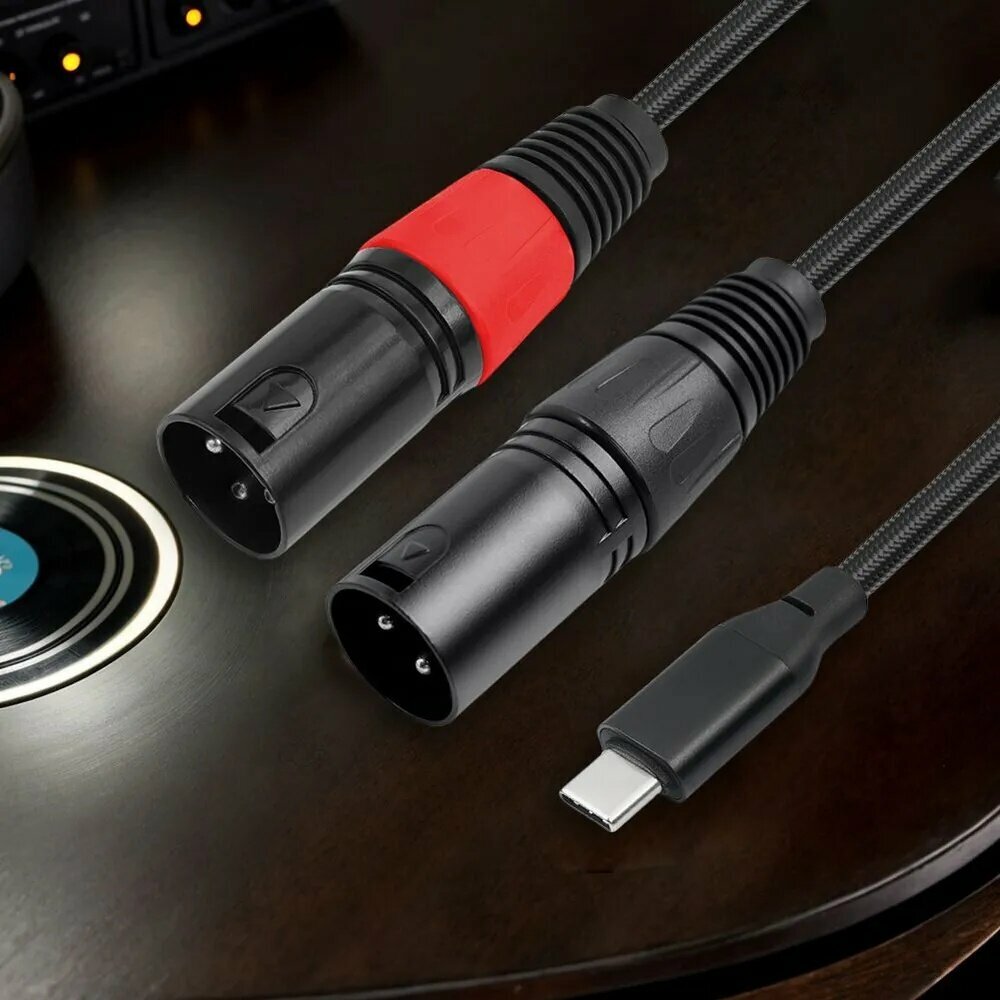 Аудиокабель USB Type-C/USB Type-C, 2.4 м, черный — фото 1