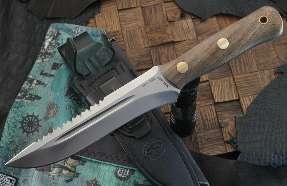 Нож АиР Ирбис, сталь 95Х18, рукоять стабилизированный кап ореха