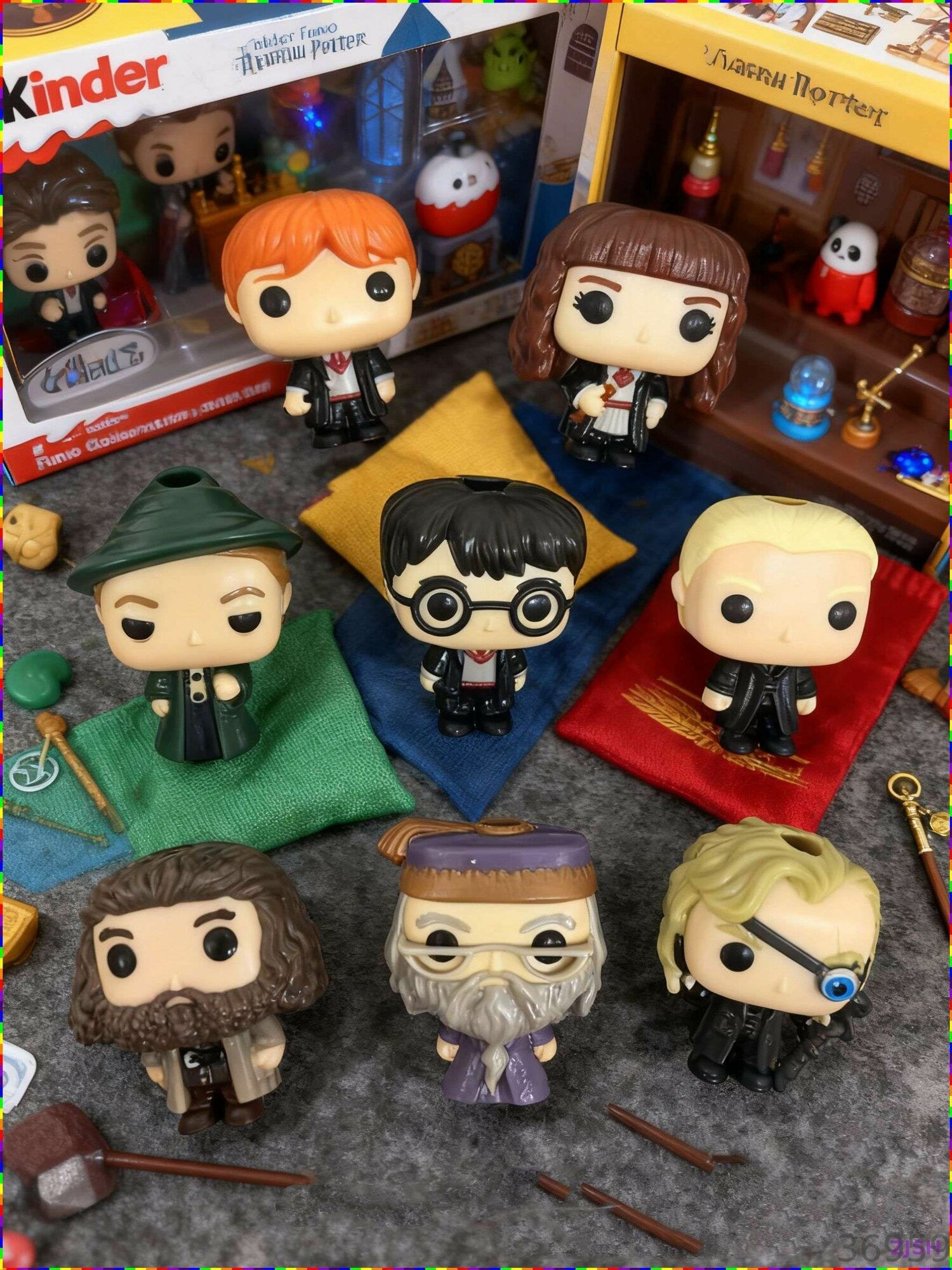 Фигурки персонажей Гарри Поттера из коллекционной серии совместно с Kinder, серия 1