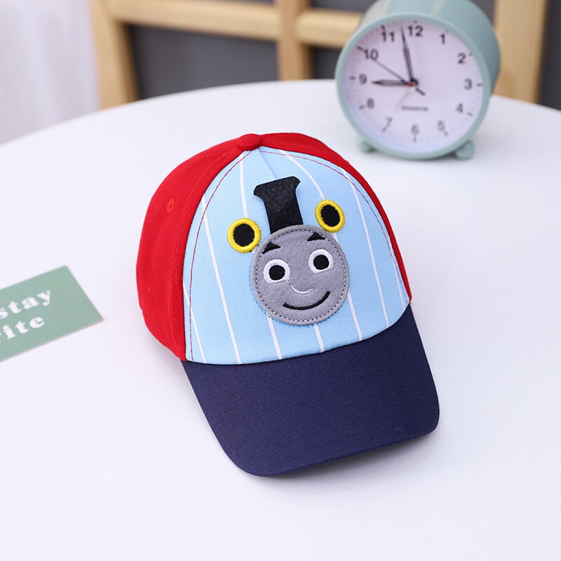 DIY Кепка Детская Поезд Томас Мультяшная Бейсболка Хлопок