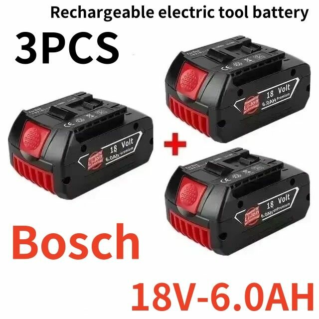 Батарея Bosch 18V 6,0 Ah электродрель 18V 6000 mAh Зарядная литий - ионная электроинструментальная батарея, BAT609 BAT609G BAT618 BAT618 Длинная совместимость