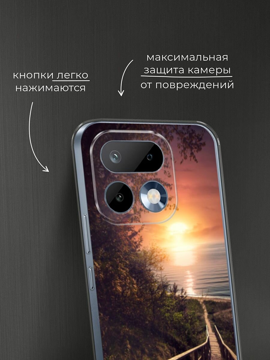 Чехол на Realme 16 Pro / Реалме 16 Про с принтом Мост у воды — фото 1
