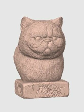 Эксклюзив! Бюст Экзотической Короткошерстной Кошки (10см, бежевый матовый) - Милый друг, подарок, талисман