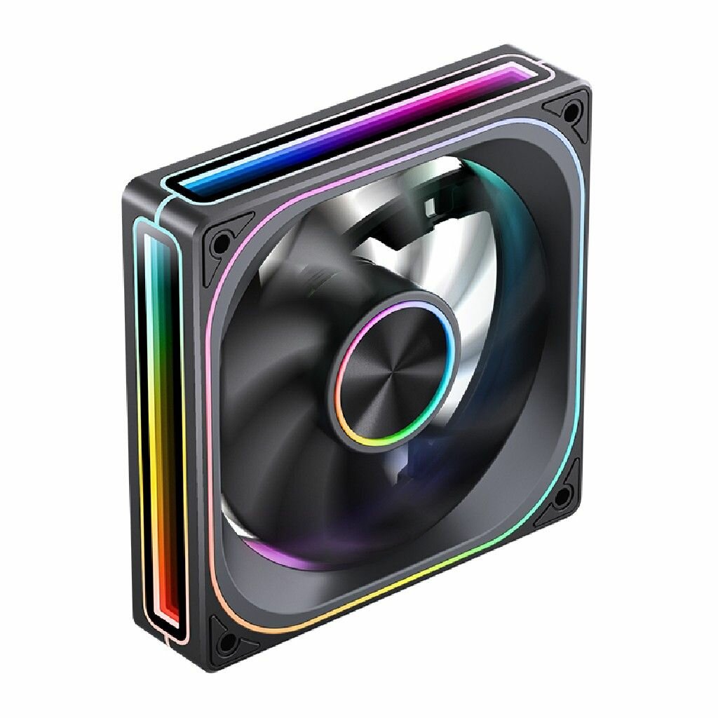 Вентилятор для корпуса JONSBO ZA-120BR REVERSE Black 120х120х28мм (PWM, ARGB LED, 700-2400об/мин, черный)