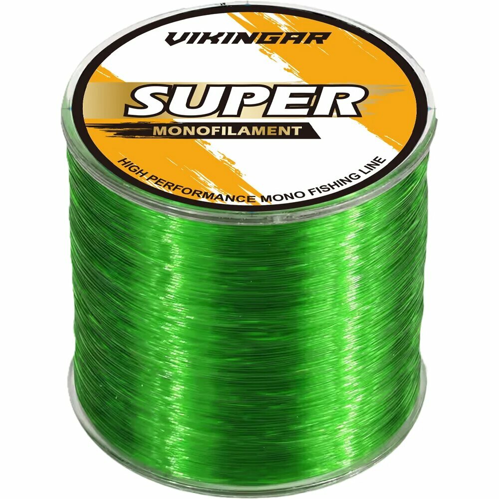 Vikingar нейлоновая леска 500 м 0,6-8,0 (3LB-29LB) для морской Зеленый, 500M-8.0-0.470MM, green