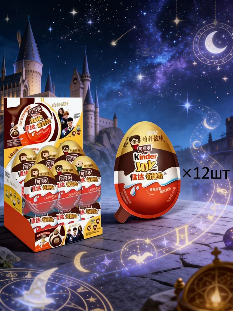 Киндер Джой серия Гарри Поттер (12 шт. х 20 гр.) с сюрпризом - коллекционный красный