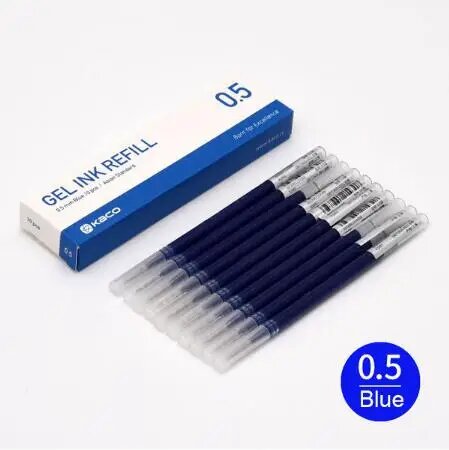 Гелевые ручки Xiaomi Mijia 0,5 мм чёрно-белые only 10pcs blue ink