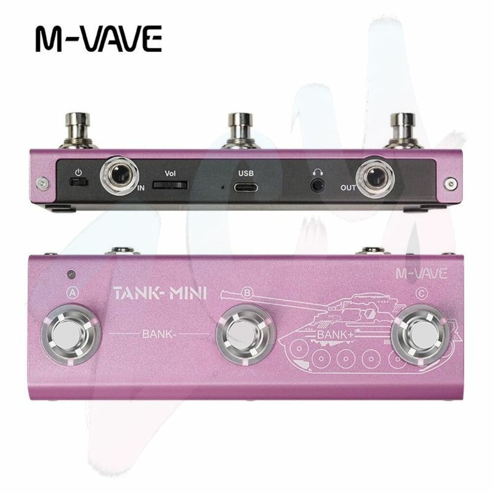 M-VAVE Tank Mini Мультиэффектная Педаль Для Гитары/баса Поддерживает IR И OTG Запись