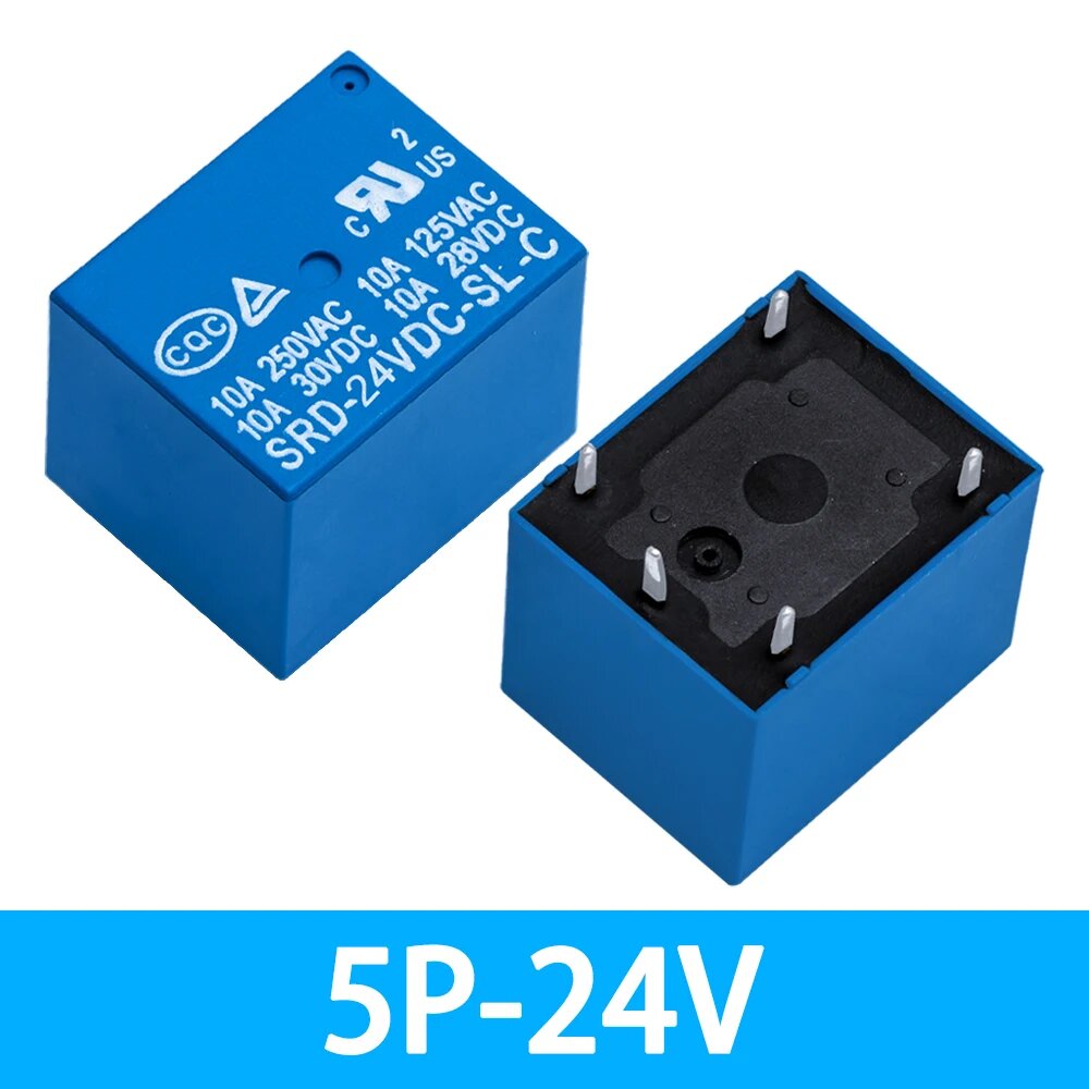 Реле SRD-24VDC-SL-C, 10A, 250VAC, 125VAC, 30VDC, 28