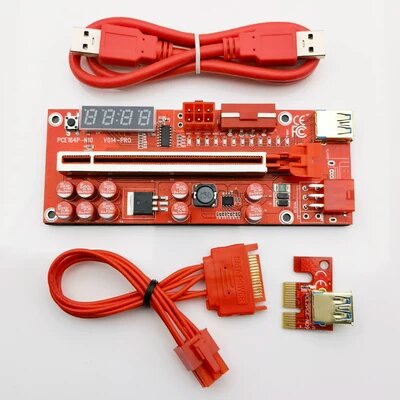 Кабель-расширитель видеокарты с 10 конденсаторами и интерфейсом USB 3.0 для PCI-E