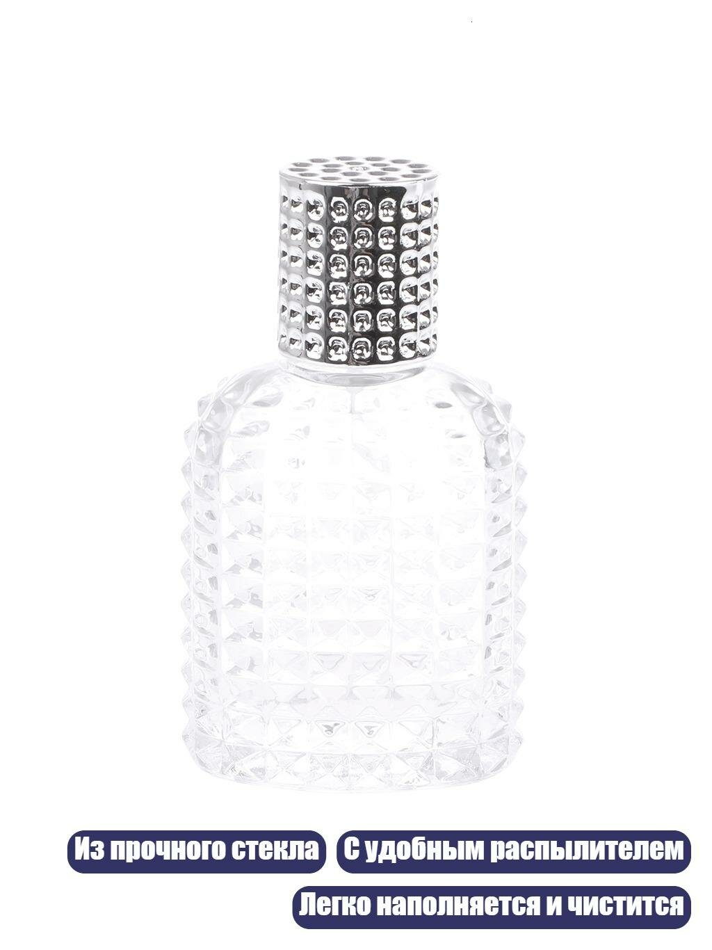 Портативный стеклянный флакон для духов с распылителем, 50ml